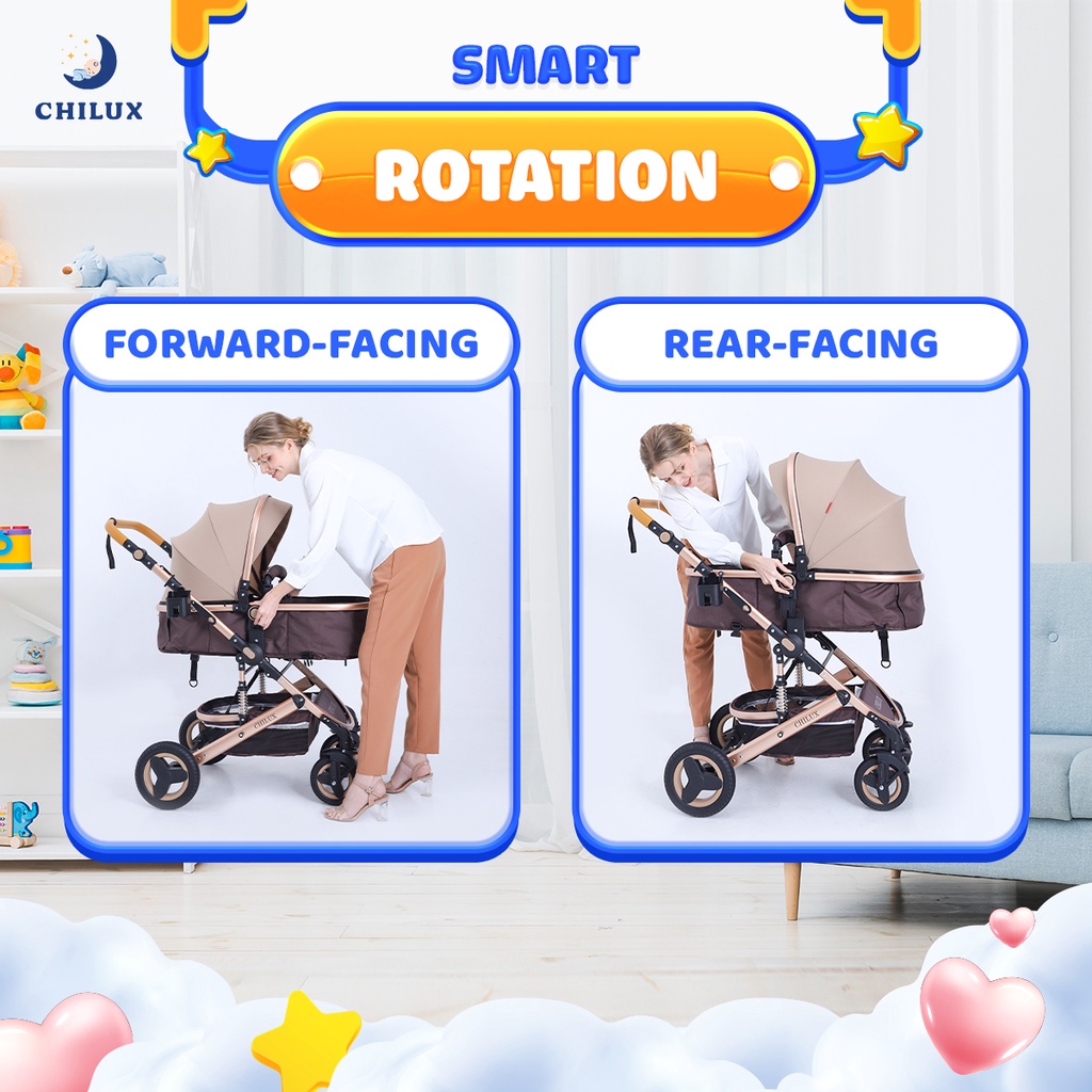 Chilux V1.6 Multifunctional Stroller - Portable Foldable | Shopee Malaysia