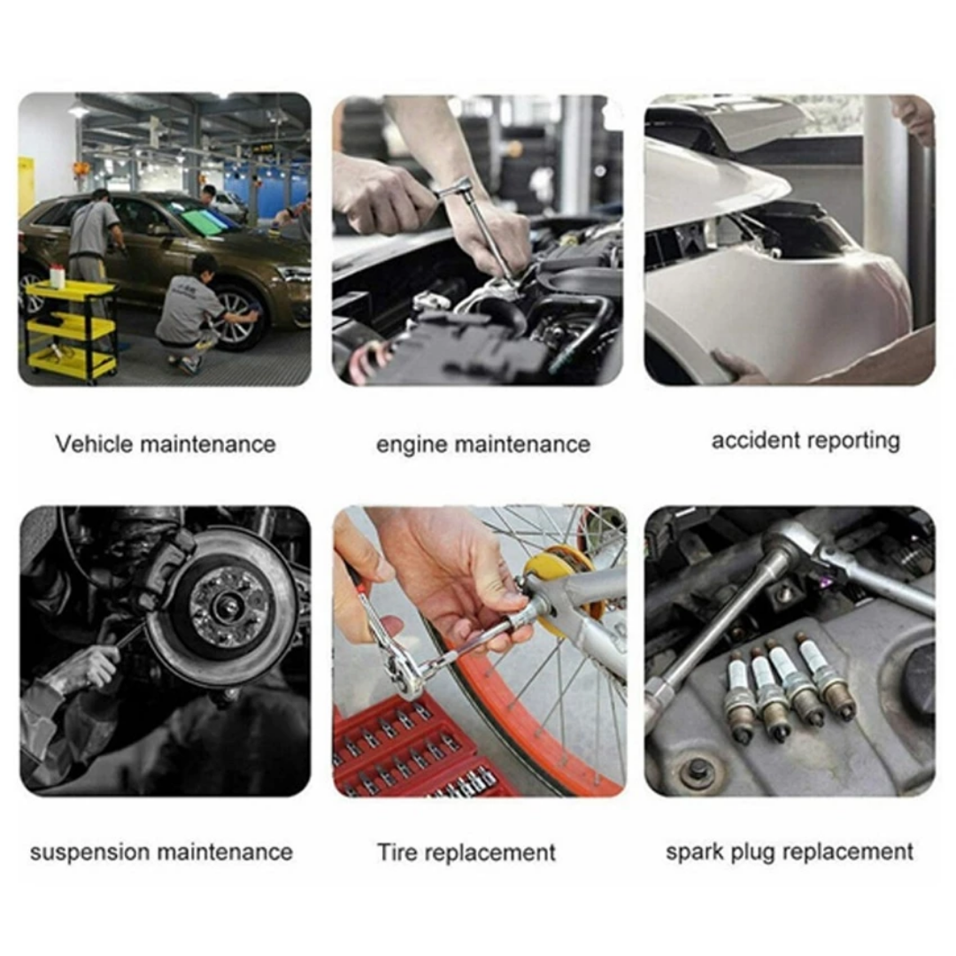 【Pro 46/53PCS Tool Kit 工具箱 Set Peralatan Repair】Ratchet Spanner Wrench ...