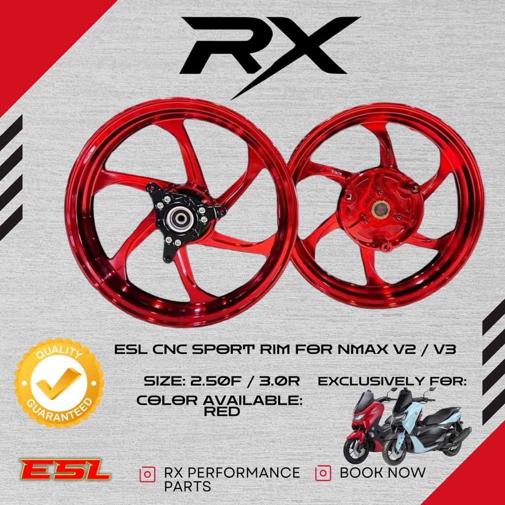 Sport Rim Esl 6L CNC Design For Yamaha Nmax V2/V3 | Shopee Malaysia