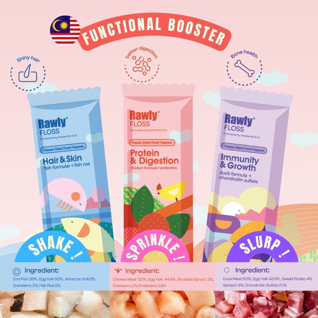 Amelisa Pet & Co. Rawly Floss Functional Food Topper (Packet 10 Sachets ...