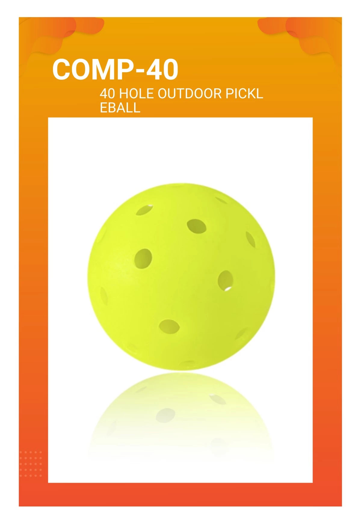 COMP-40 Pickleball 40 Holes Outdoor Ball Tournament & Competitive Grade ...