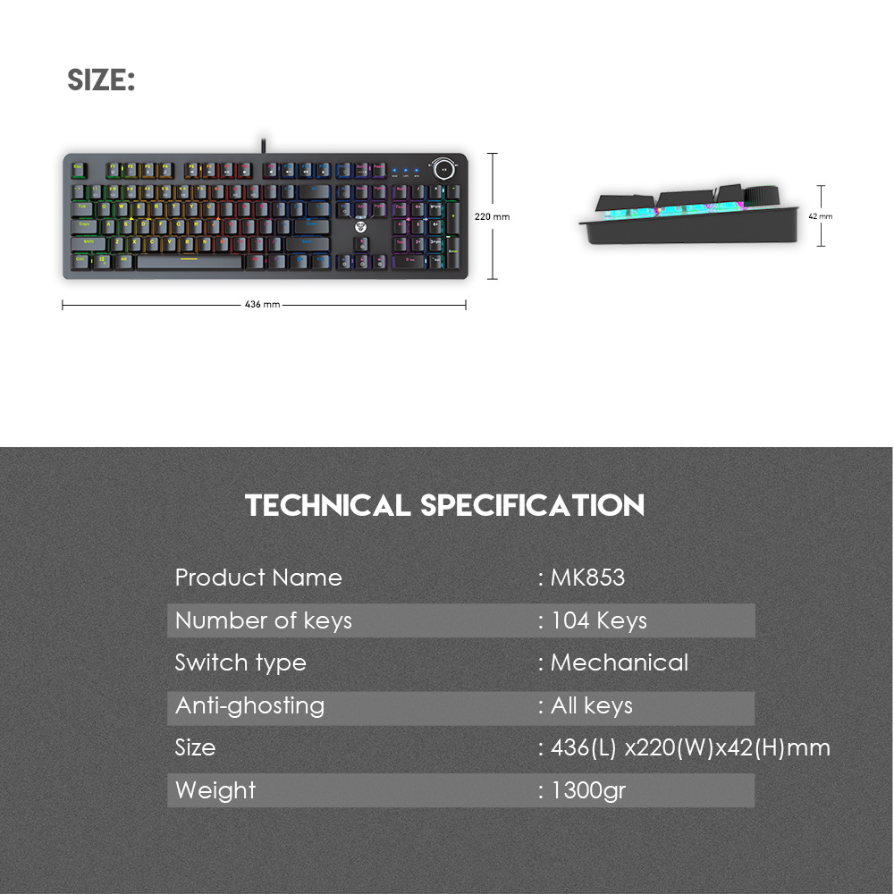 FANTECH MAX POWER MK853V2 MECHANICAL KEYBOARD | Shopee Malaysia