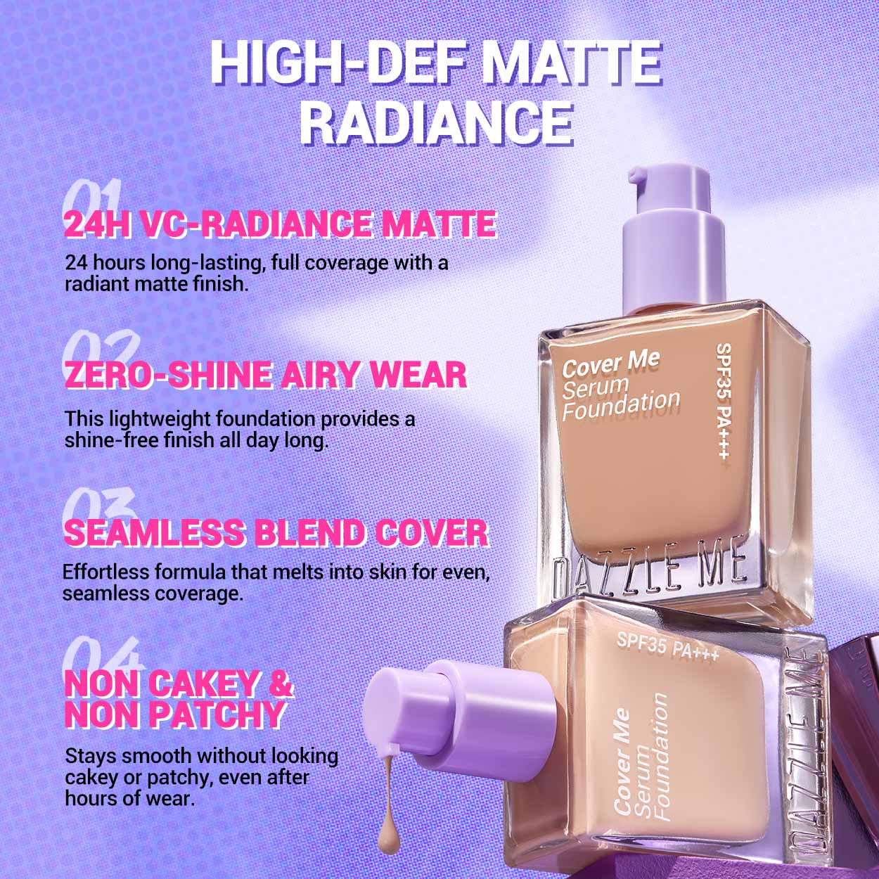 [CM Series!] Dazzle Me Cover Me Serum Foundation SPF35 PA+++ - 24H ...