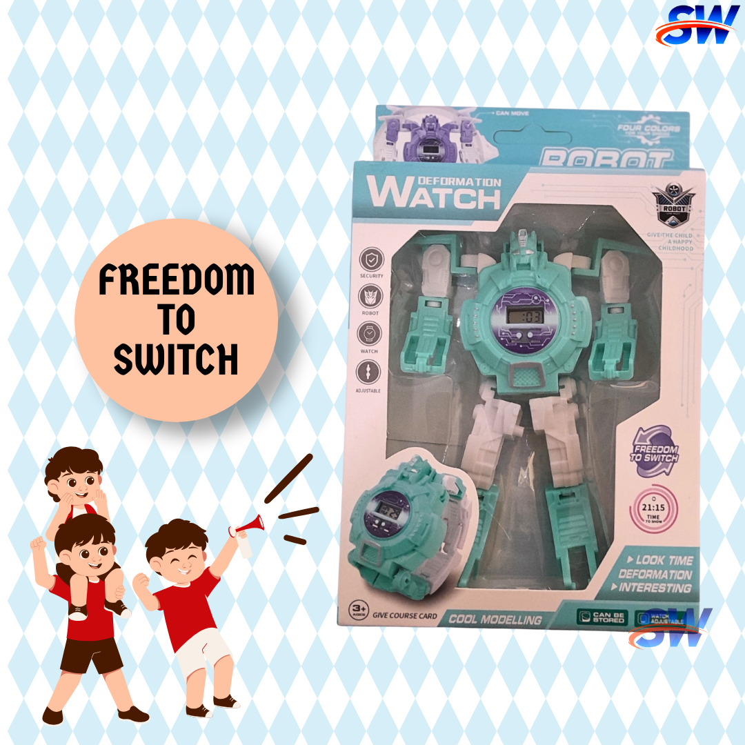 Toys For Kids Deformation Watch Robot (1Box) | Shopee Malaysia