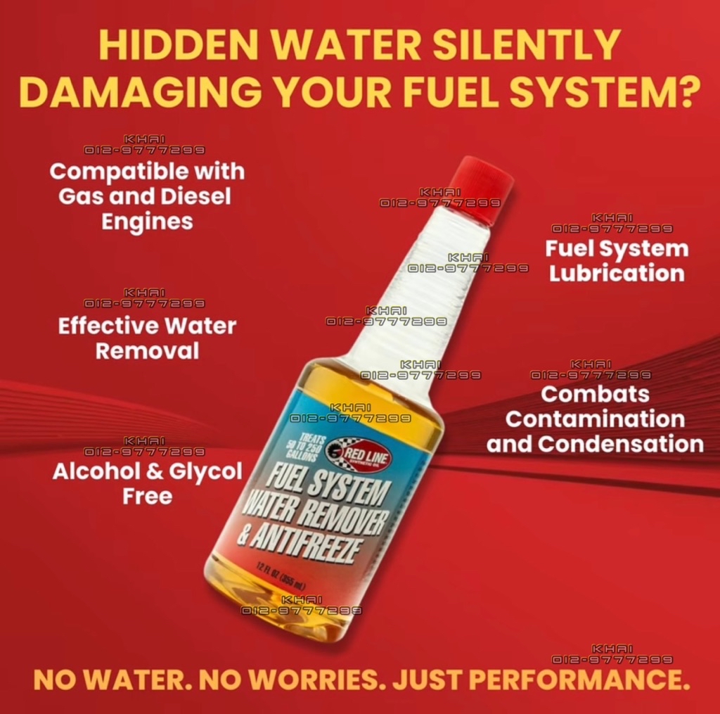 REDLINE Fuel System Water Remover & Antifreeze 355ML Red Line Fuel ...