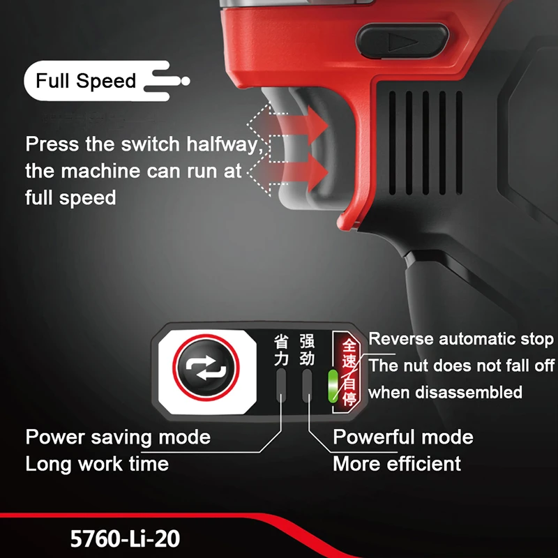 DEVON 5760-Li-20 20V Brushless Cordless Impact Wrench 12.7mm (1/2 ...