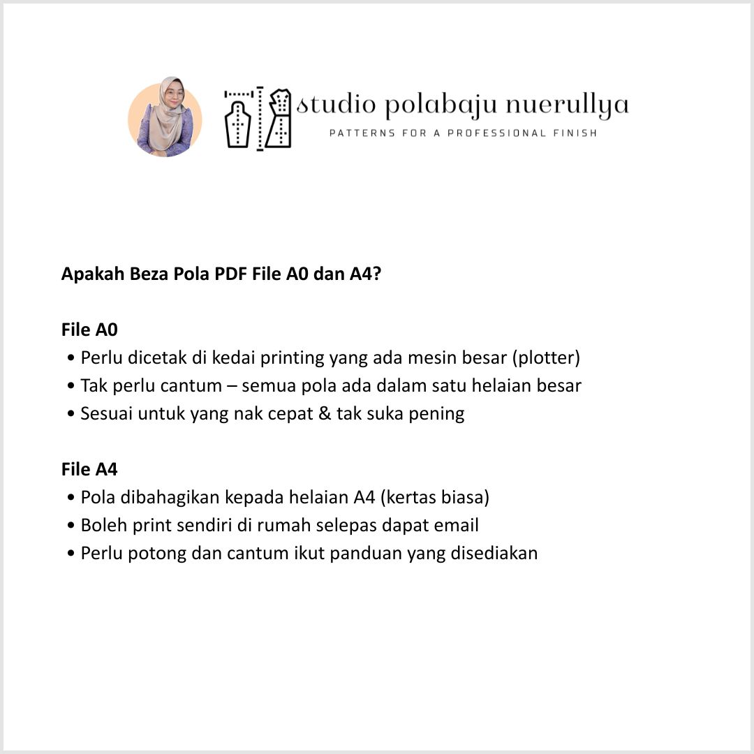 Pola baju PDF : Orked | Panduan jahit lengkap (Tutorial + Basi + Info ...