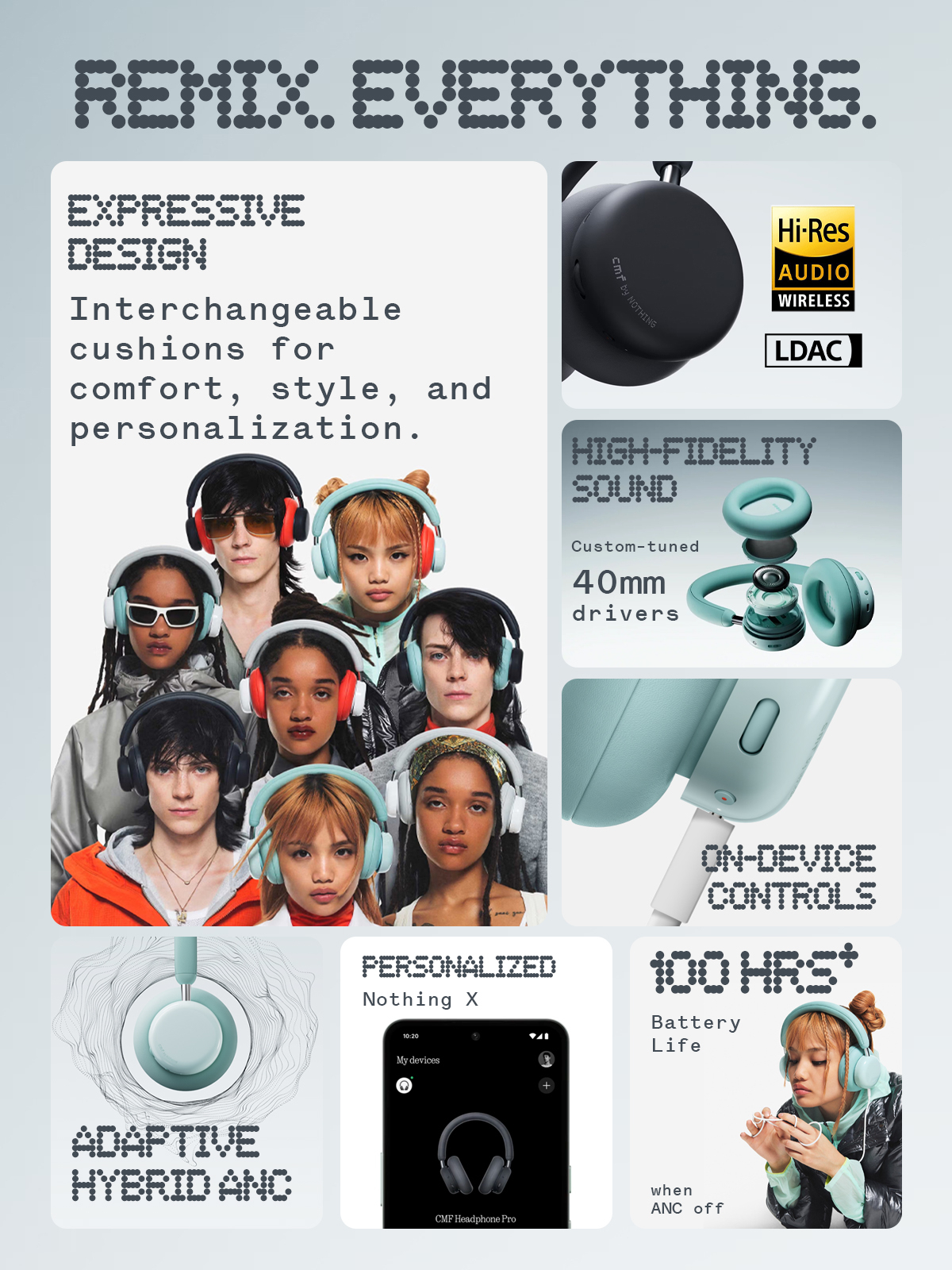 [New] CMF Headphone Pro | Expressive design interchangeable cushions ...