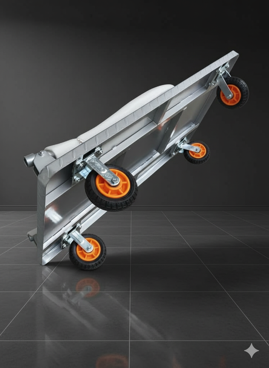 Super Heavy Duty 600kg 120cm x 65cm Chequered Metal Plate Trolley Hand ...