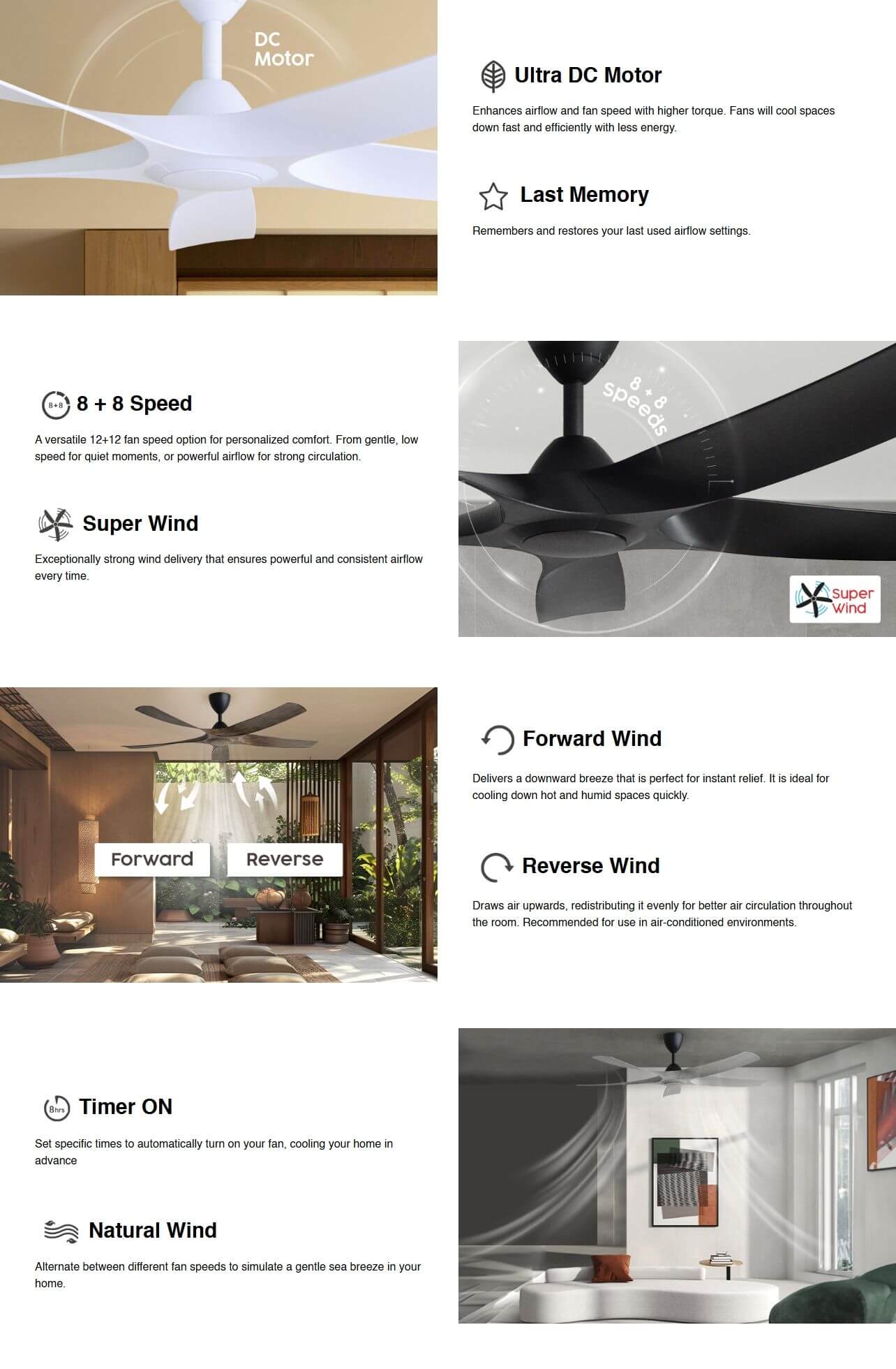 Alkova AXIS 5B/56 WALNUT/MB Ceiling Fan 56" 5 Blades Walnut/Matt Black ...