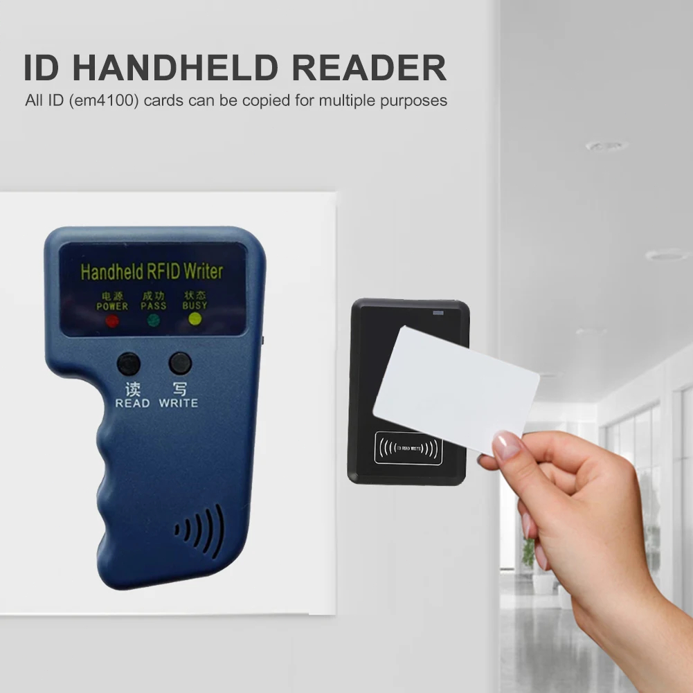 125kHz RFID Copier Duplicator Handheld Reader Writer for ID Card ...