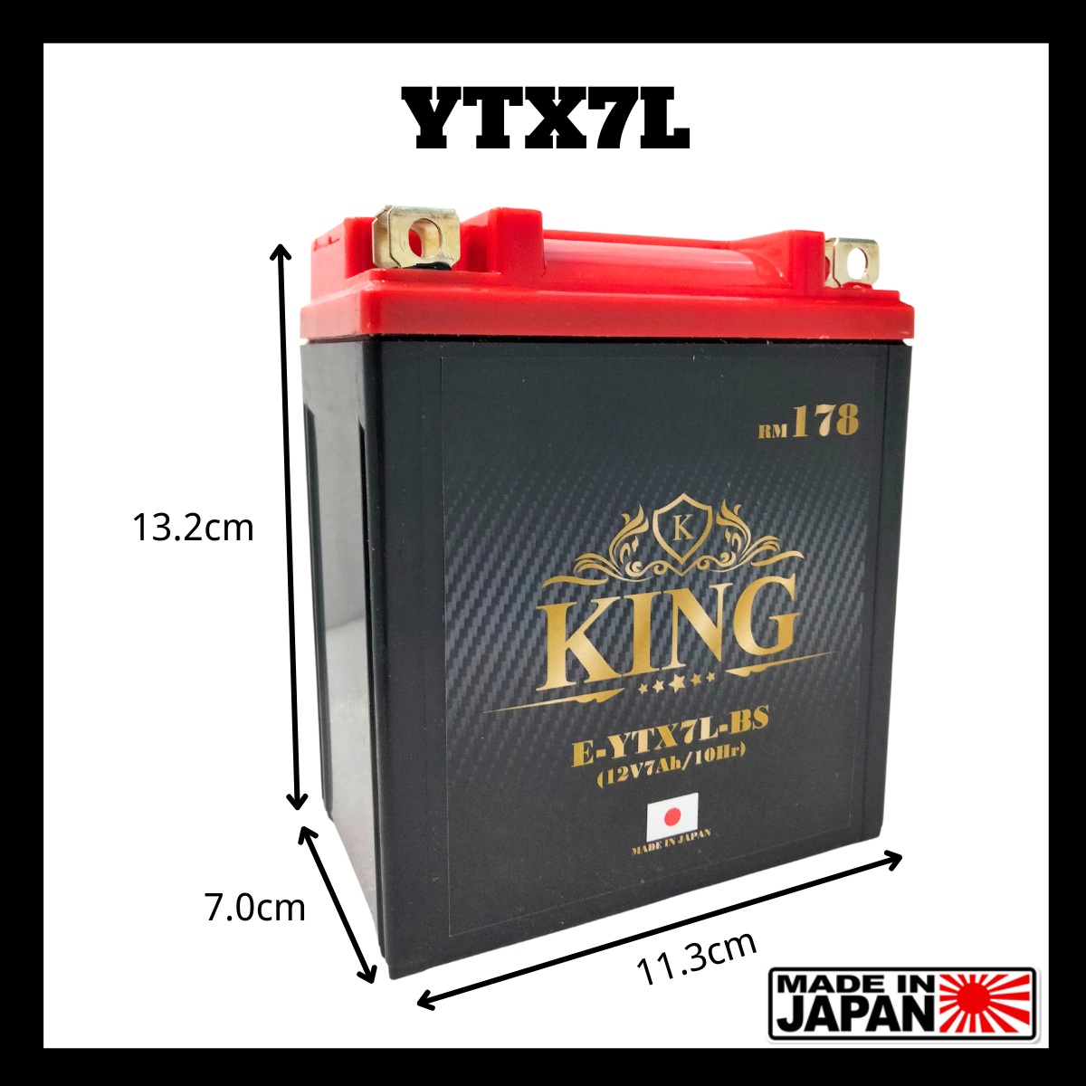 KING BATERI YTX7L MOTORCYCLE BATTERY R25 RFS 150 TNT 250 150S CB250R ...