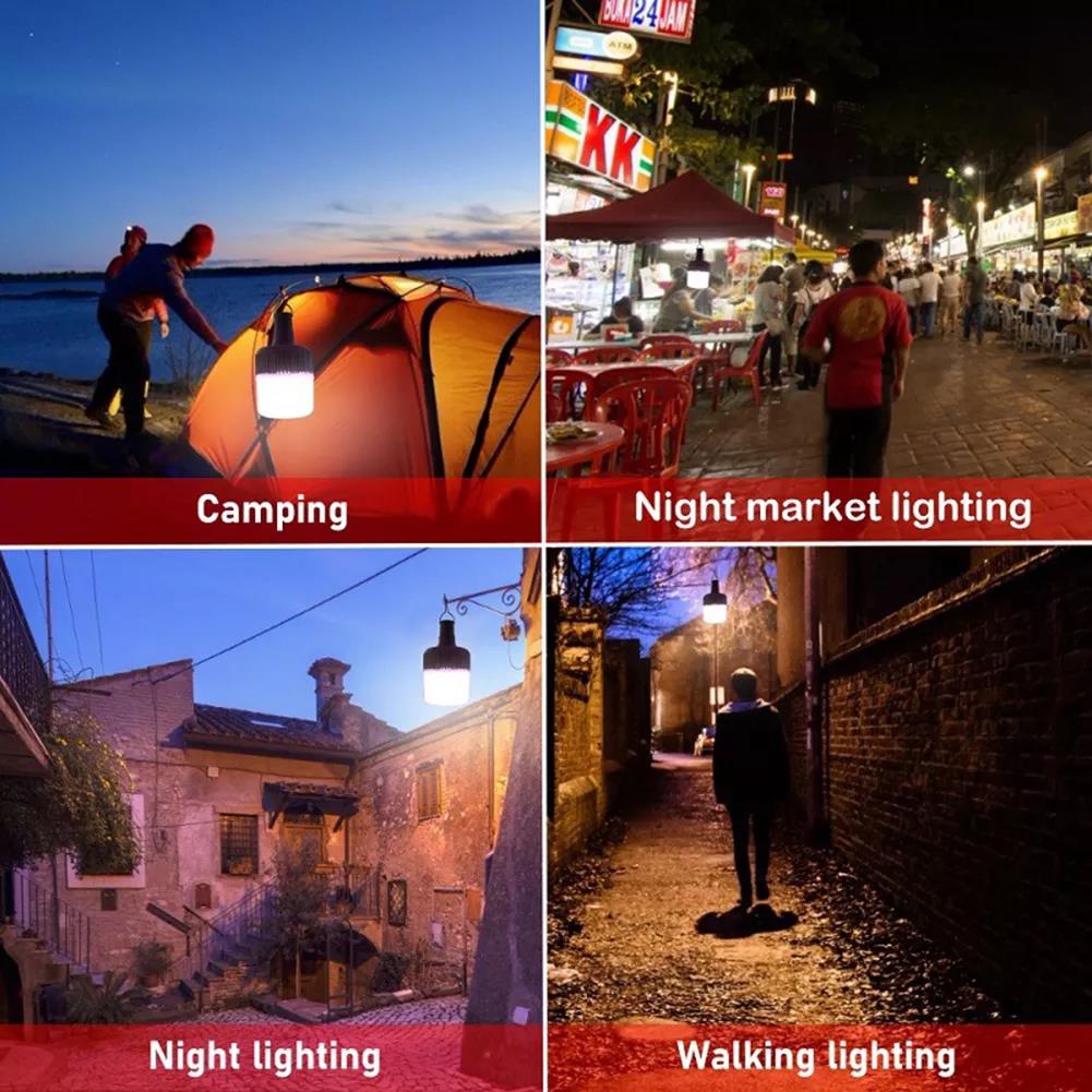 【SOLAR PORTABLE】Lampu LED Solar Tahan Hujan - Untuk Camping, Taman ...
