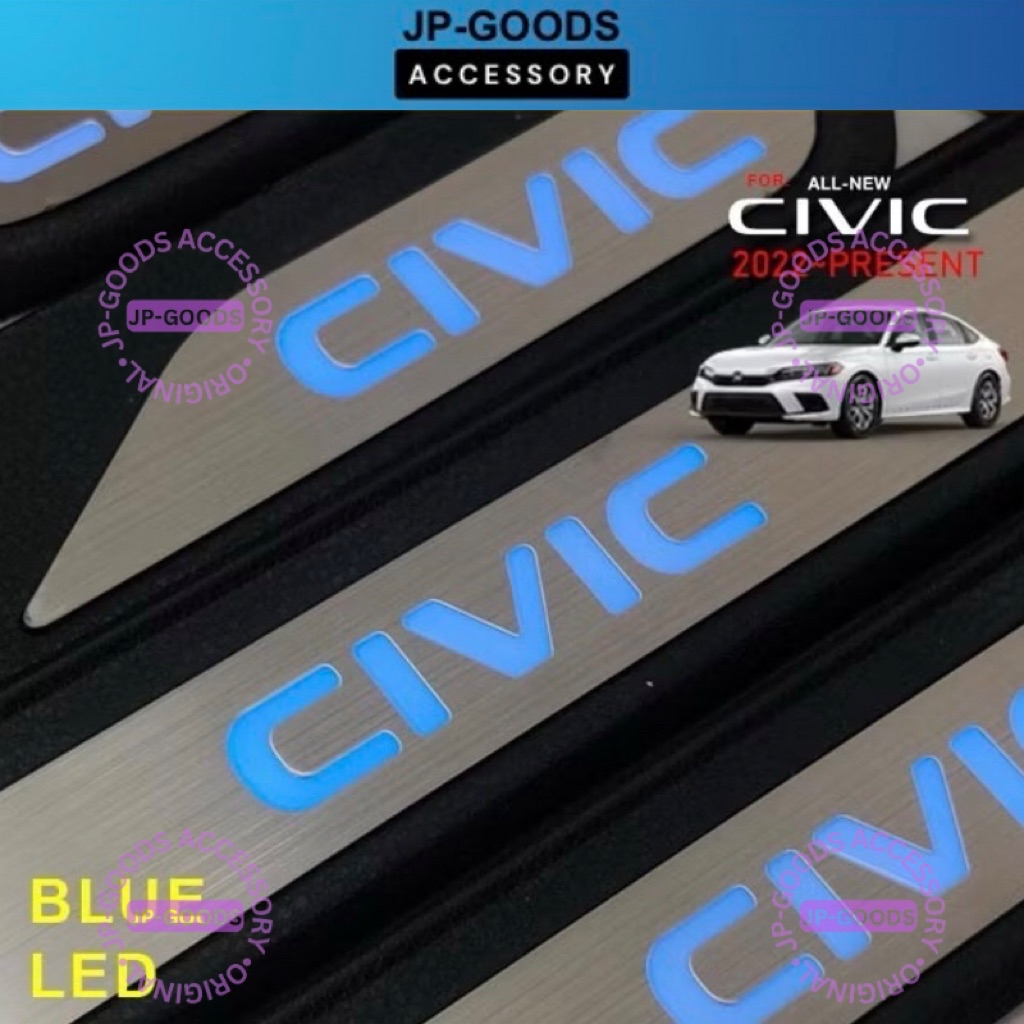 Honda Civic FE 2022 LED Sill Plate Side Step Protector Door Step LED ...