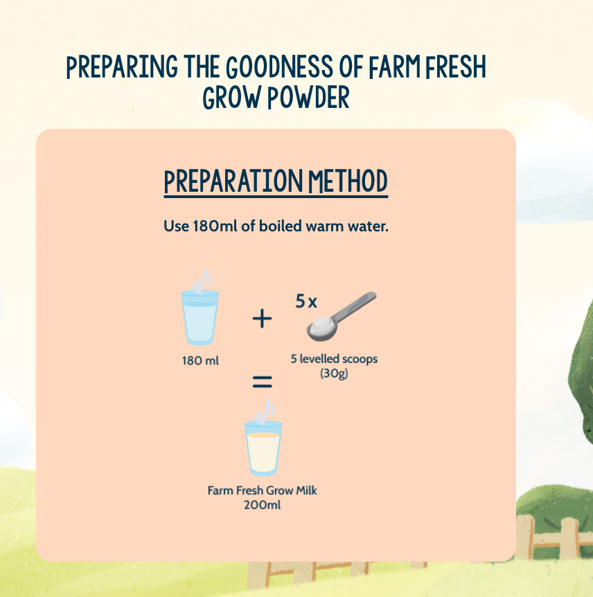 Farm Fresh Grow Powder 4-6 Years Old 800g x 9 Packs + [FREE] Farm Fresh ...