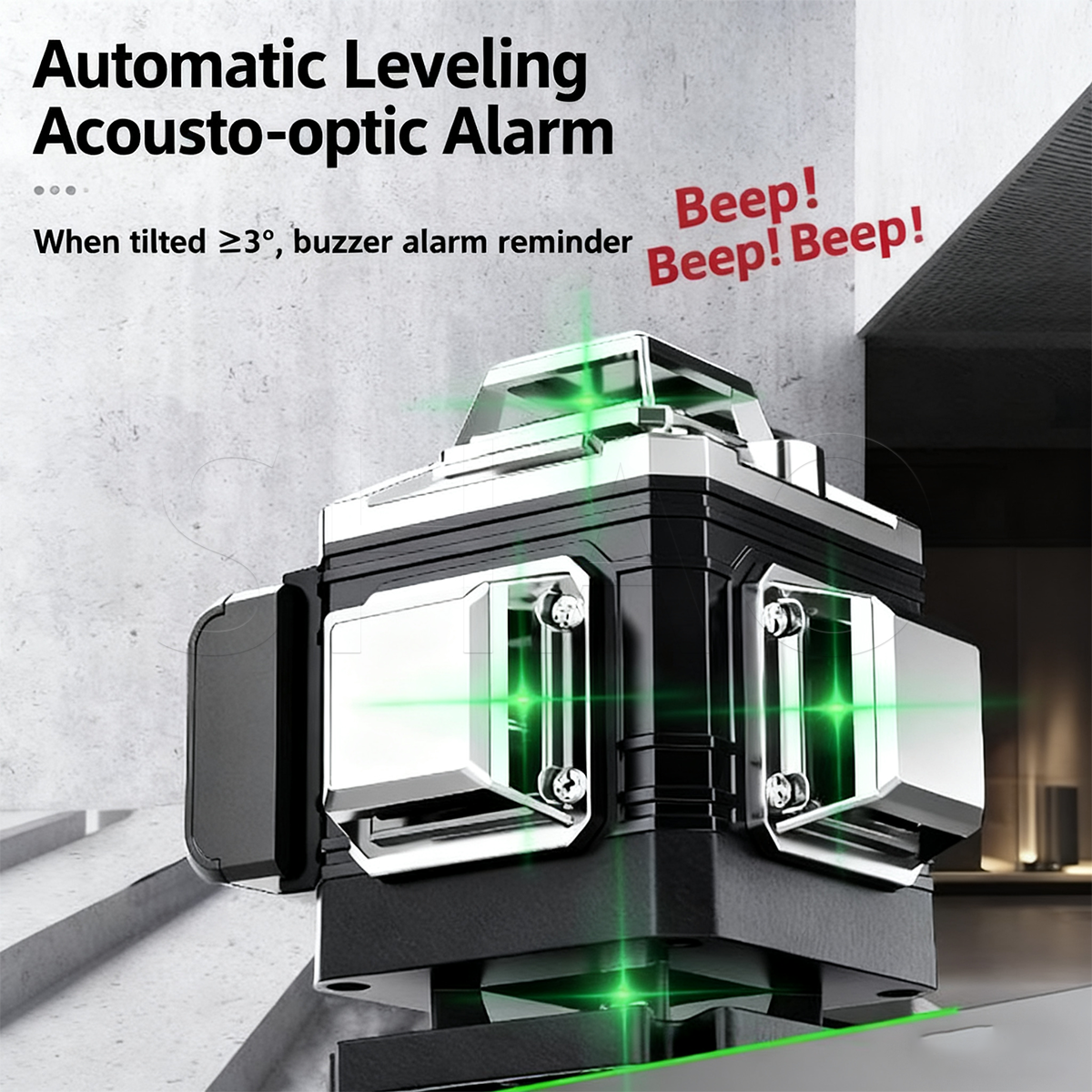 16 Lines 4D Laser Level outdoor Bright light Green Line Self-Leveling ...