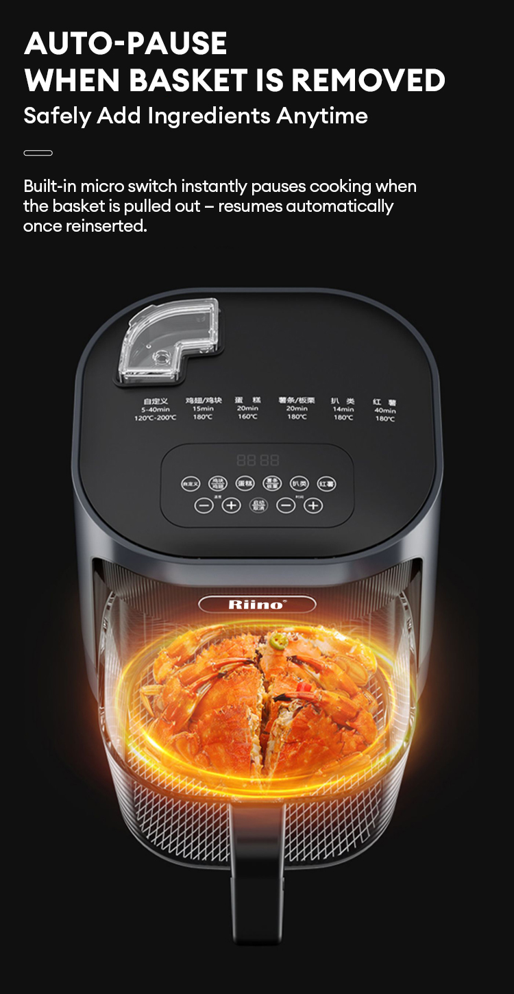 [Upgrade Ver.] Riino Steam Air Fryer Oven HD Dual Heat AI Technology ...