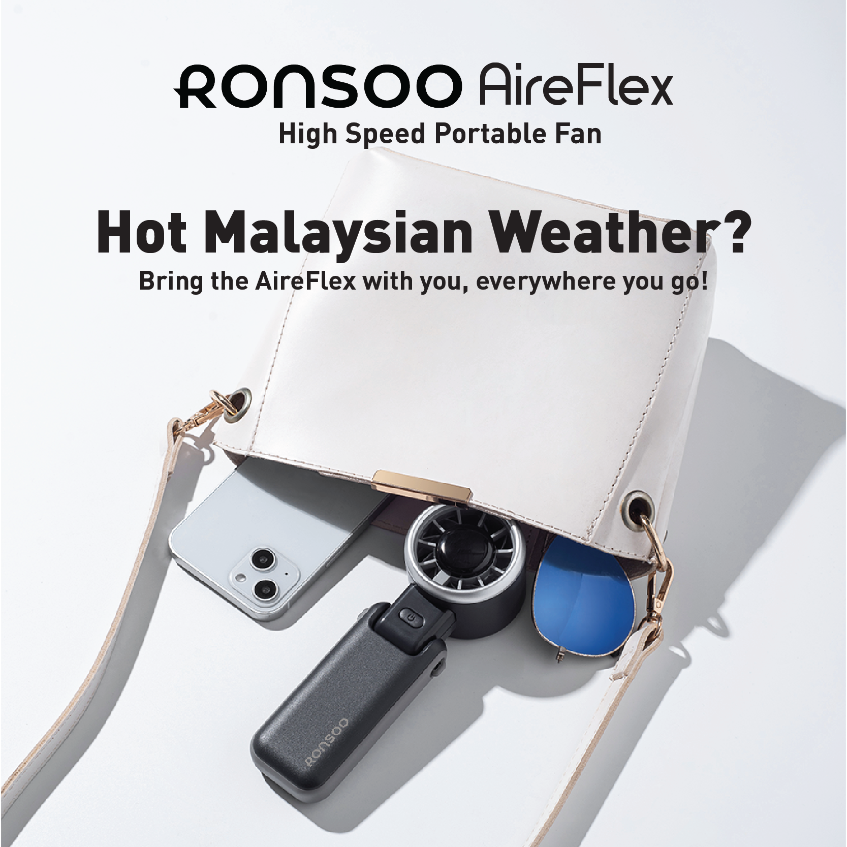 Portable Fan | High Speed | Handheld | LED Display | Foldable Design ...