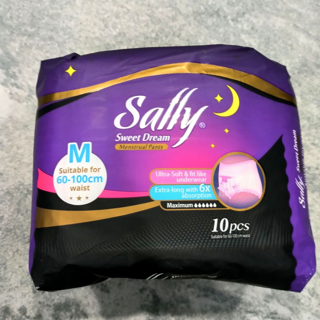 Sally Menstrual Pants M (16pcs) & Kotex Overnight Pads 35cm (16pcs ...