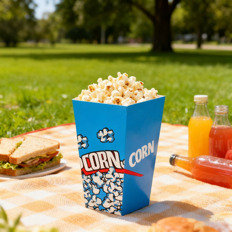100Pcs Cup Popcorn Boxes Cinema Dedicated Large-Capacity Popcorn Bucket ...