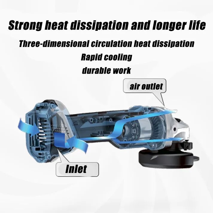 Makita 18V brushless lithium battery rechargeable angle grinder motor ...