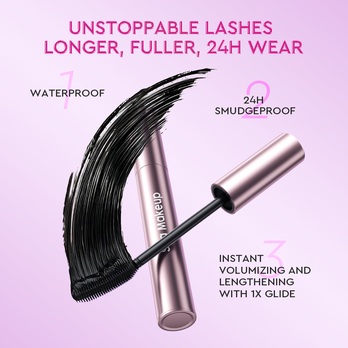 Sea Makeup Heavy Duty Waterproof Mascara - Volumizing & Lengthening ...
