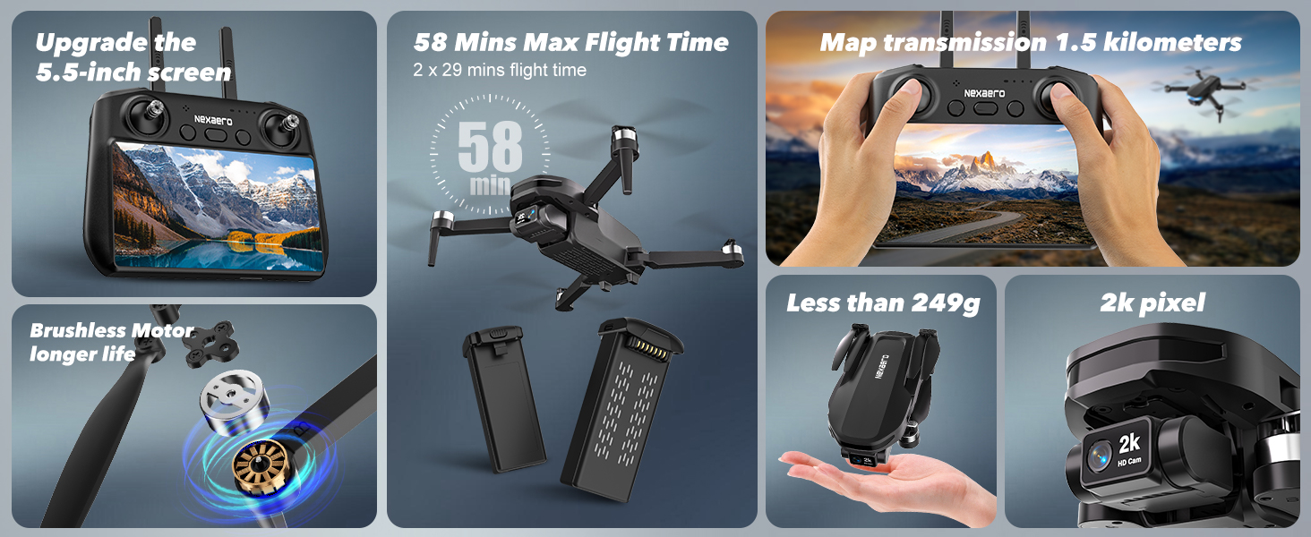 F3 Drone Features 4K High-Definition Aerial Photography GPS Return 5.5 ...