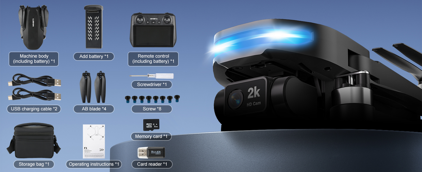 F3 Drone Features 4K High-Definition Aerial Photography GPS Return 5.5 ...