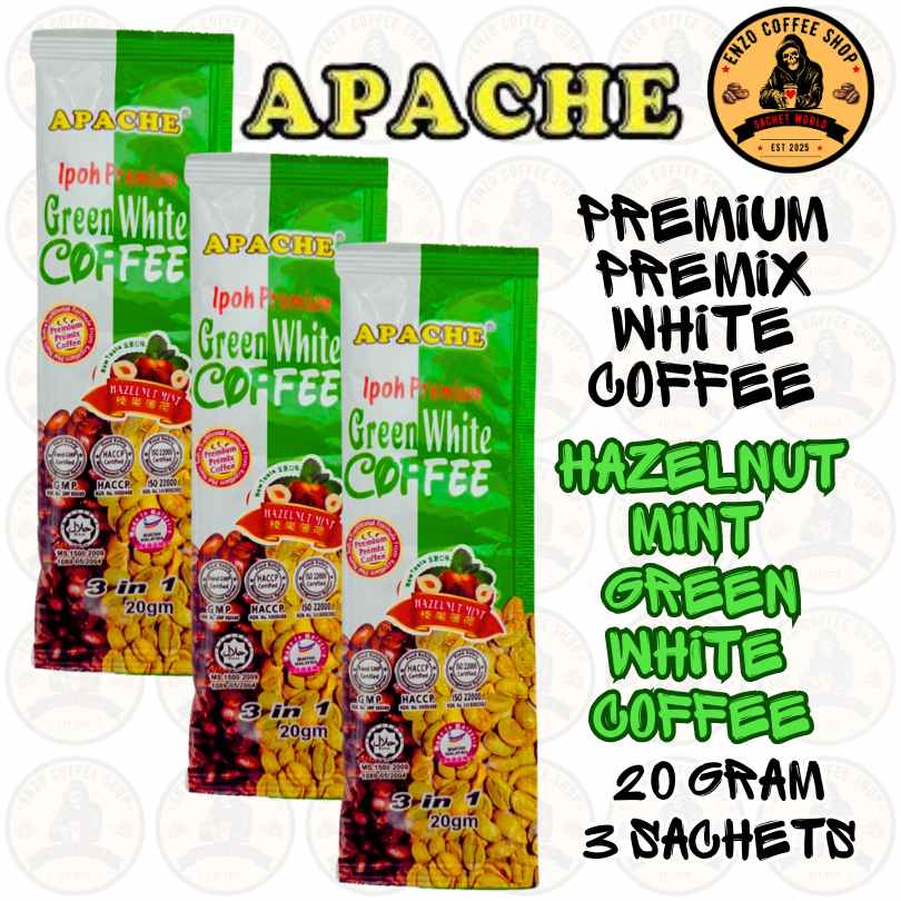 Apache Coffee - Hazelnut Mint Green White Coffee - Instant Coffee Drink ...