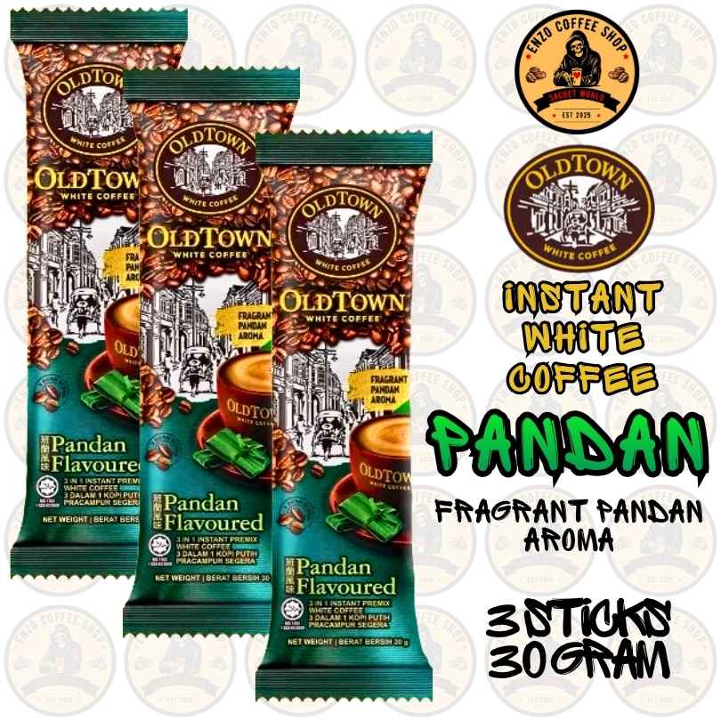 OLDTOWN PANDAN FLAVOURED IPOH WHITE COFFEE INSTANT DRINK / TRIPLE ...