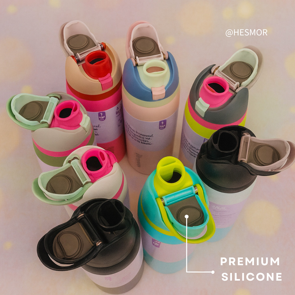 HESMOR HESLAA 950ML 304 Stainless Steel Flask Tumbler with Straw – Hot ...