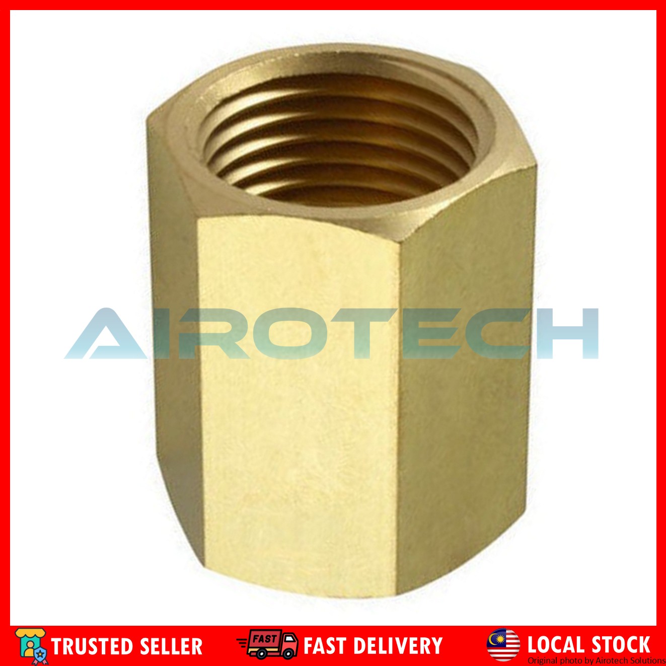 Brass Fitting Hex Socket Female To Female Fitting Thread Brass | Shopee ...