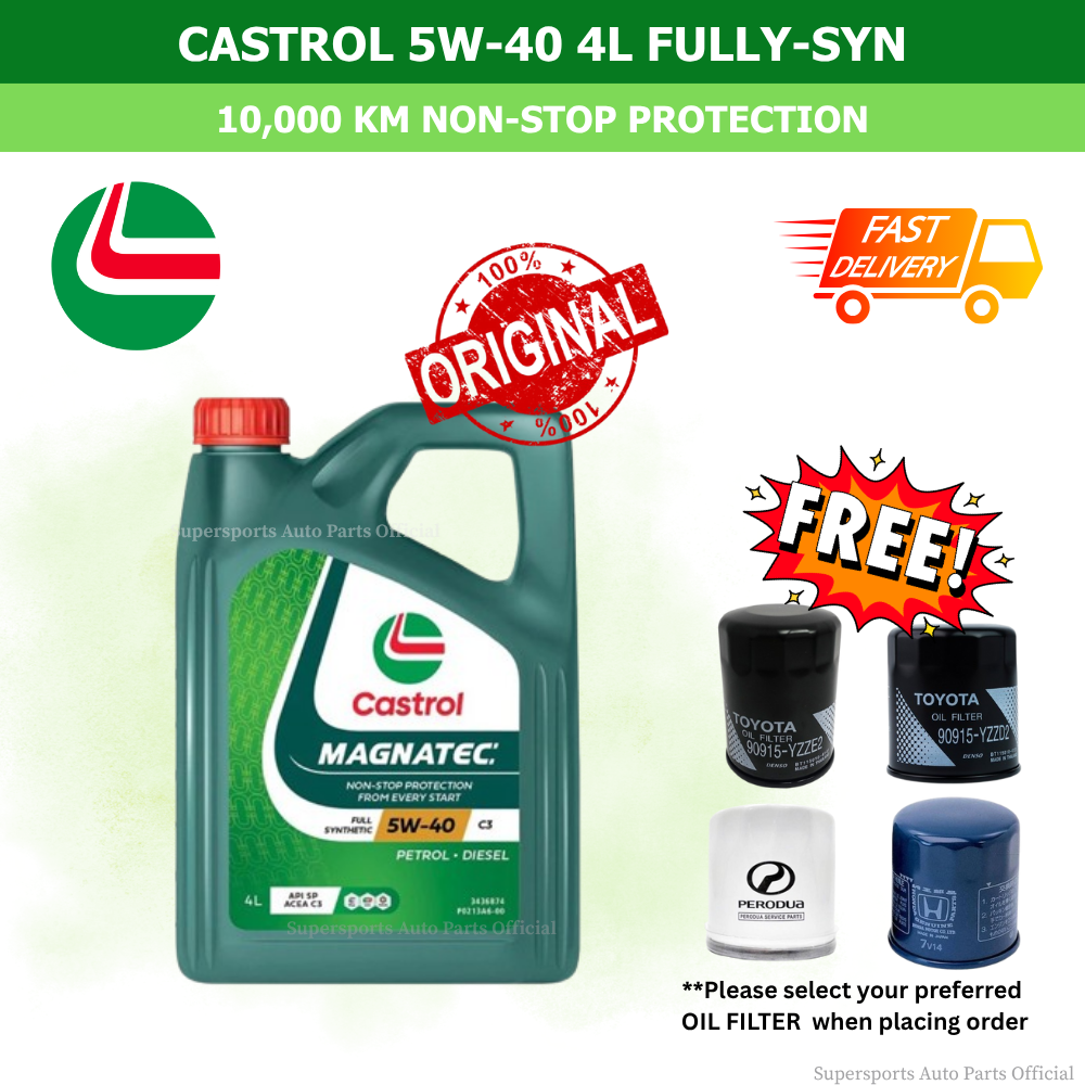 CASTROL 5W-40 4L Fully Synthetic Engine Oil | Superior Performance ...