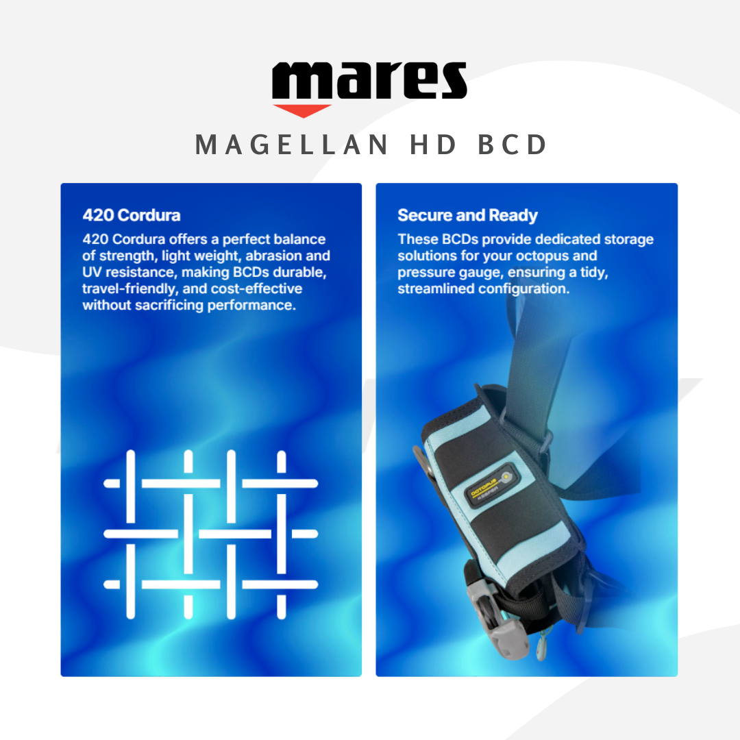 MARES BCD MAGELLAN HD BUOYANCY CONTROL DEVICE BUOYANCY COMPENSATOR FOR ...