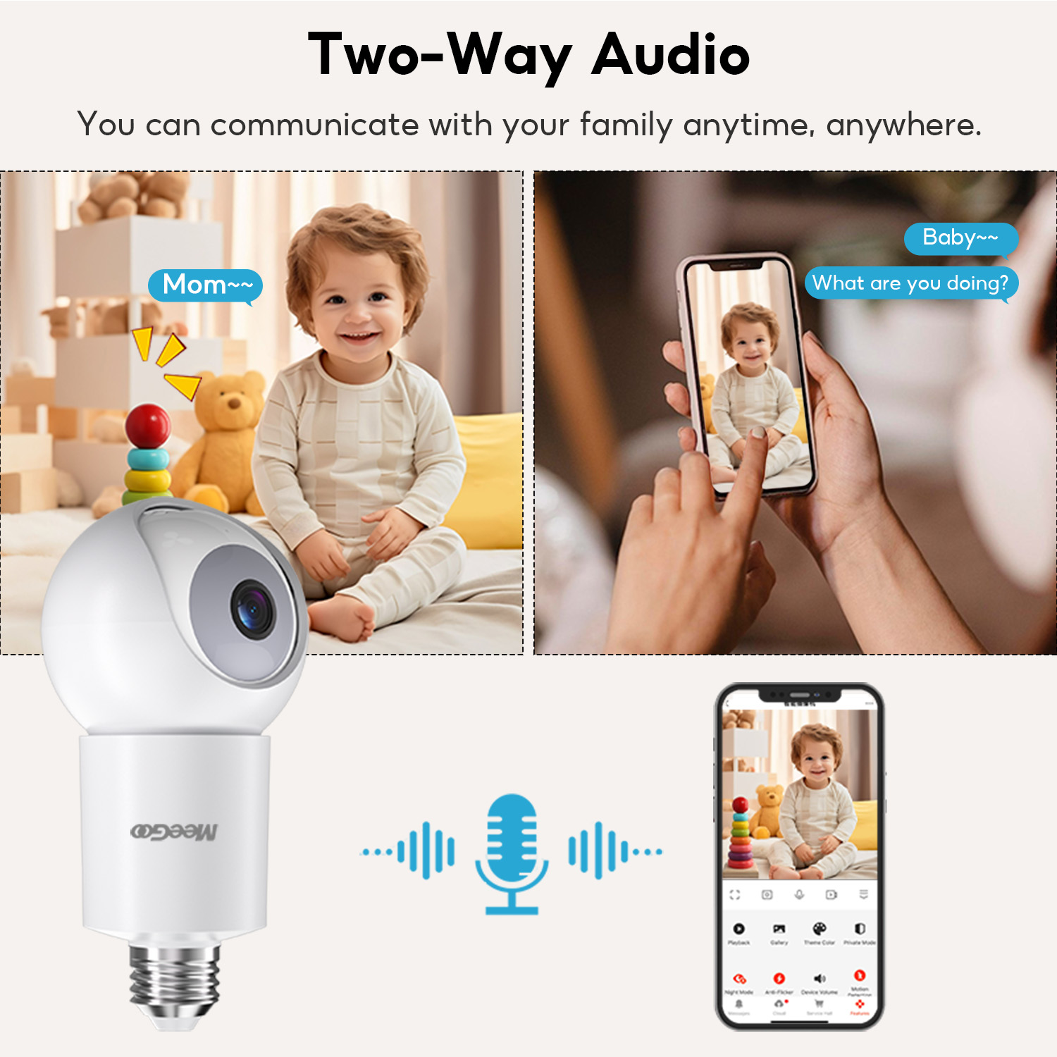 MeeGoo WiFi Smart CCTV Home IP Security Cameras 4MP HD Full Color Night ...