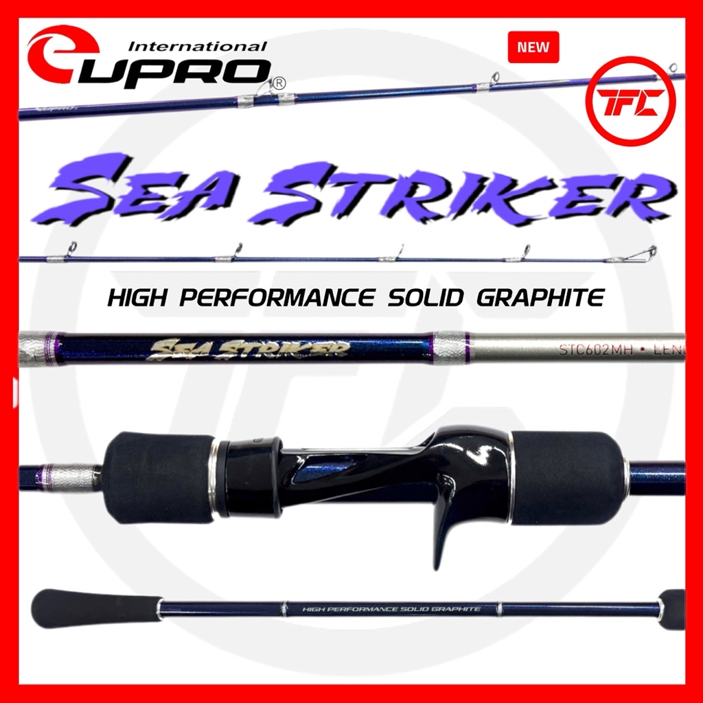 EUPRO SEA STRIKER Overhead & Spinning Jigging Rod BC Baitcast Slow Fast ...