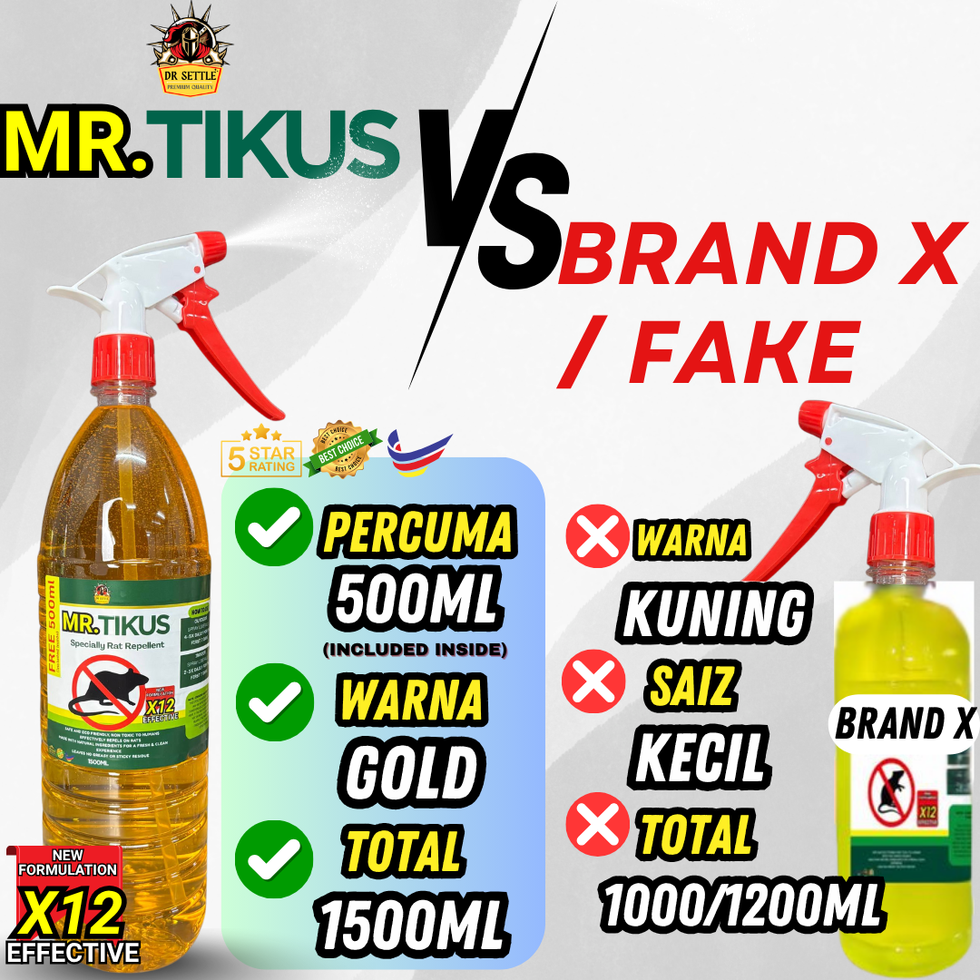 FREE 500ML (1500ML) Mr Tikus DR SETTLE Rat Repellent Penghalau Tikus ...
