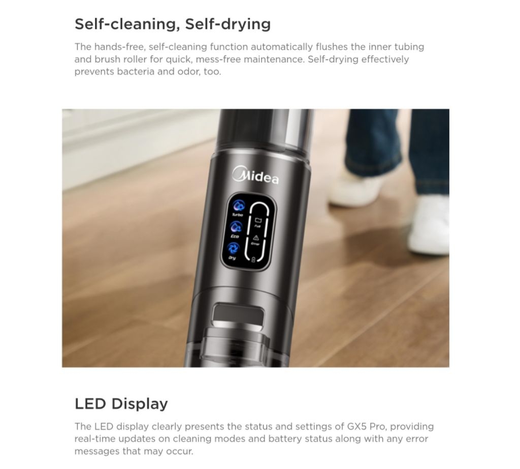 NEW Midea MVC-X10 /MVC-GX5 PRO Floor Cleaner 3 In 1 / Wet & Dry ...