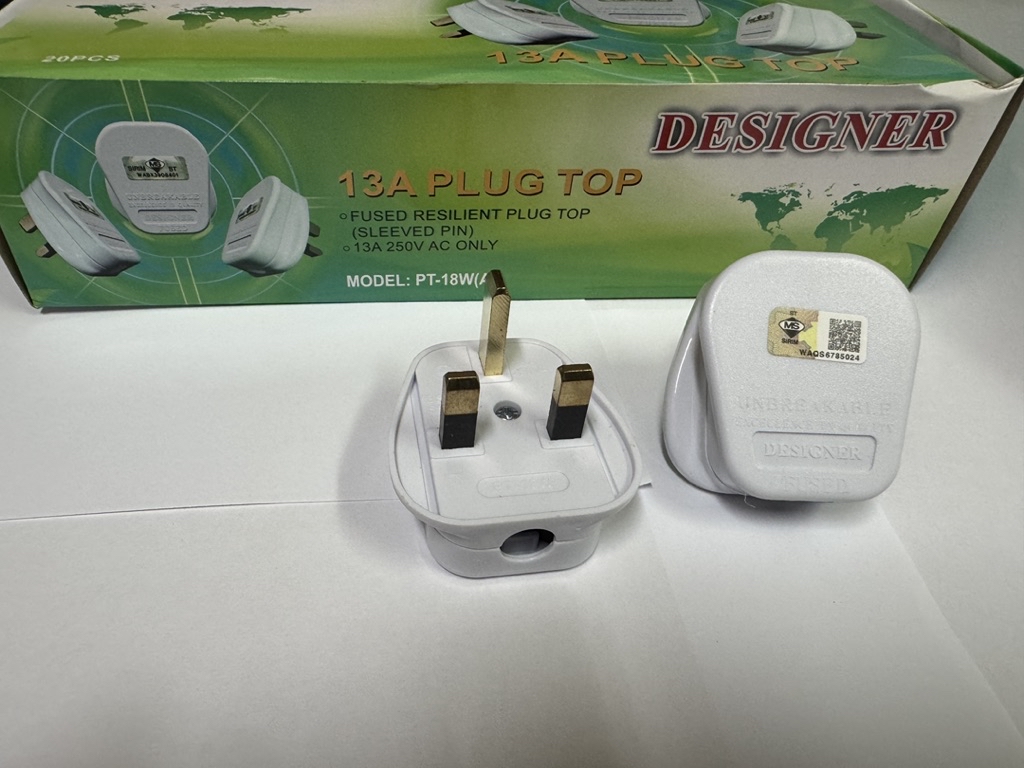 (20PCS) 13A PLUG TOP / DESIGNER 13A Plug Top (White) PT18W-A Sirim ...