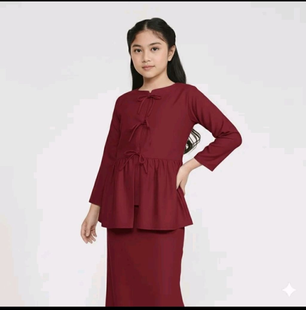 Baju Kurung Tali Kebaya Kid's, New Design Raya 2026, Metarial Soft ...
