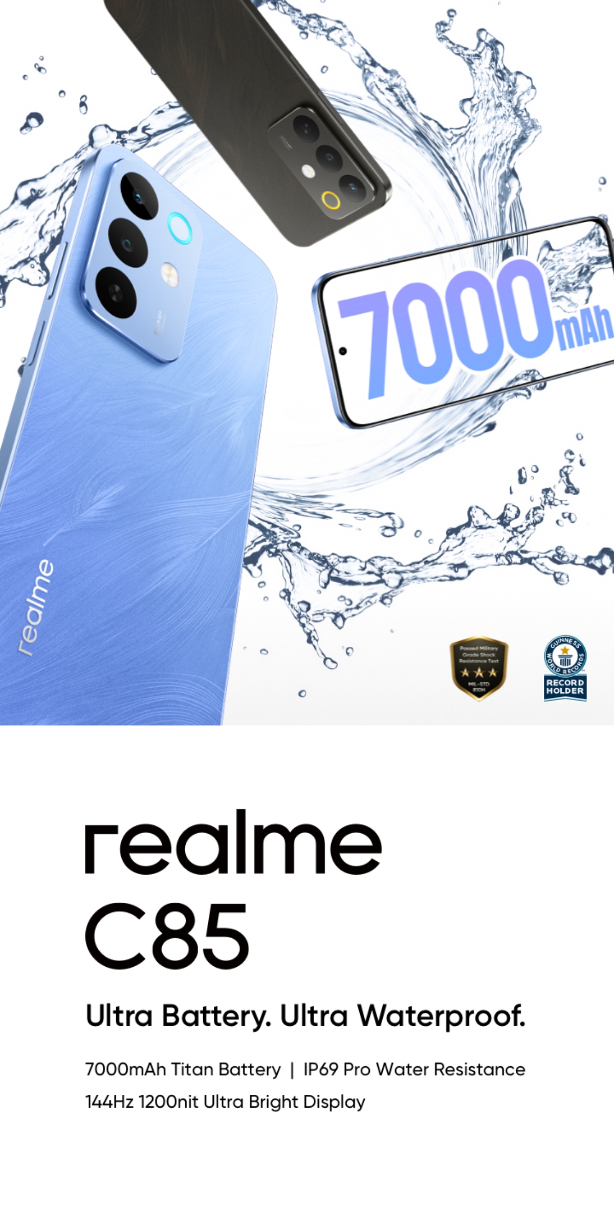 realme C85 4G (8+256GB) | 7000mAh Titan Battery | 144Hz 1200nit Ultra ...