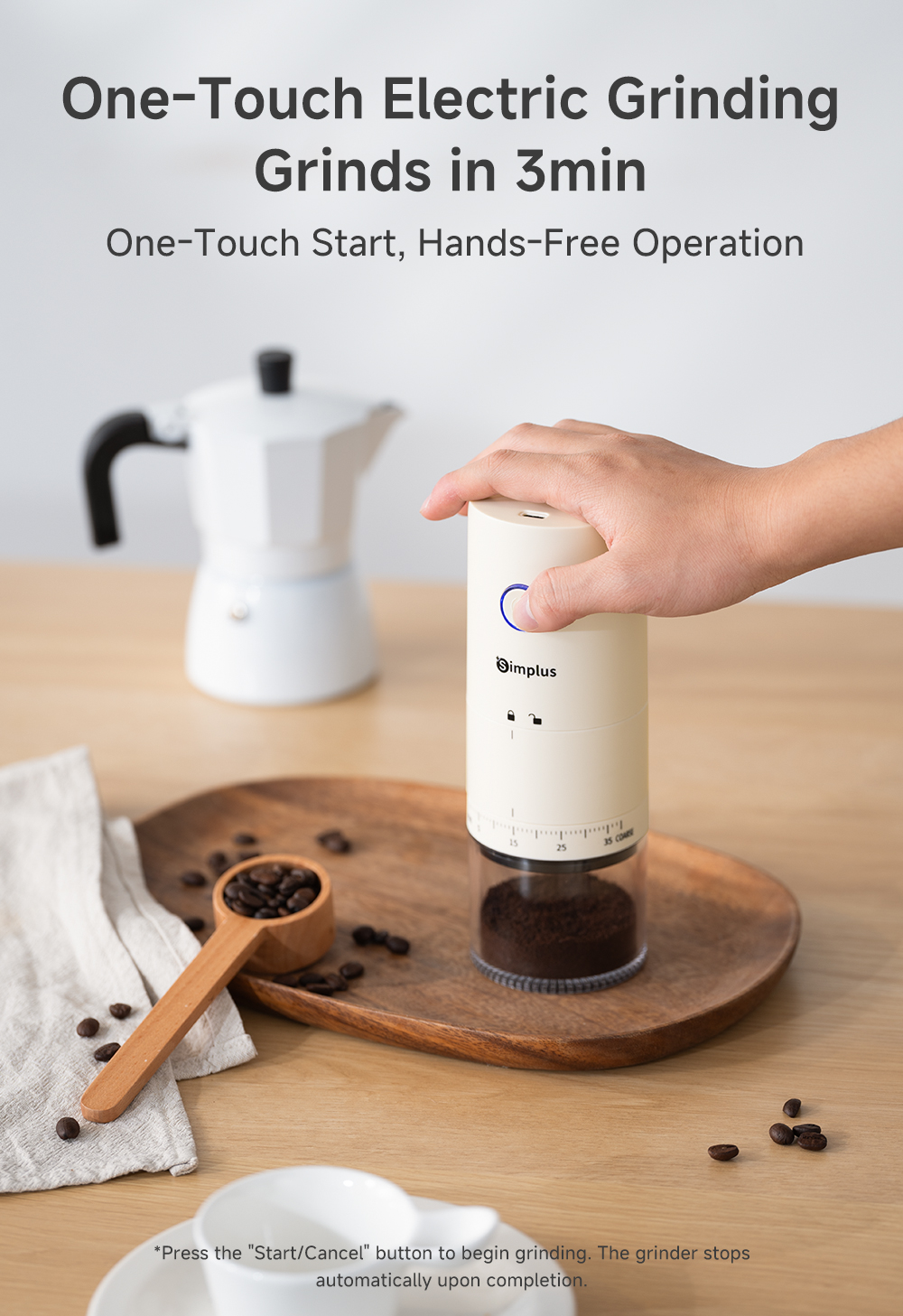 【New Launch】Simplus Electric Coffee Grinder丨Home Smart Grinder 丨38 ...