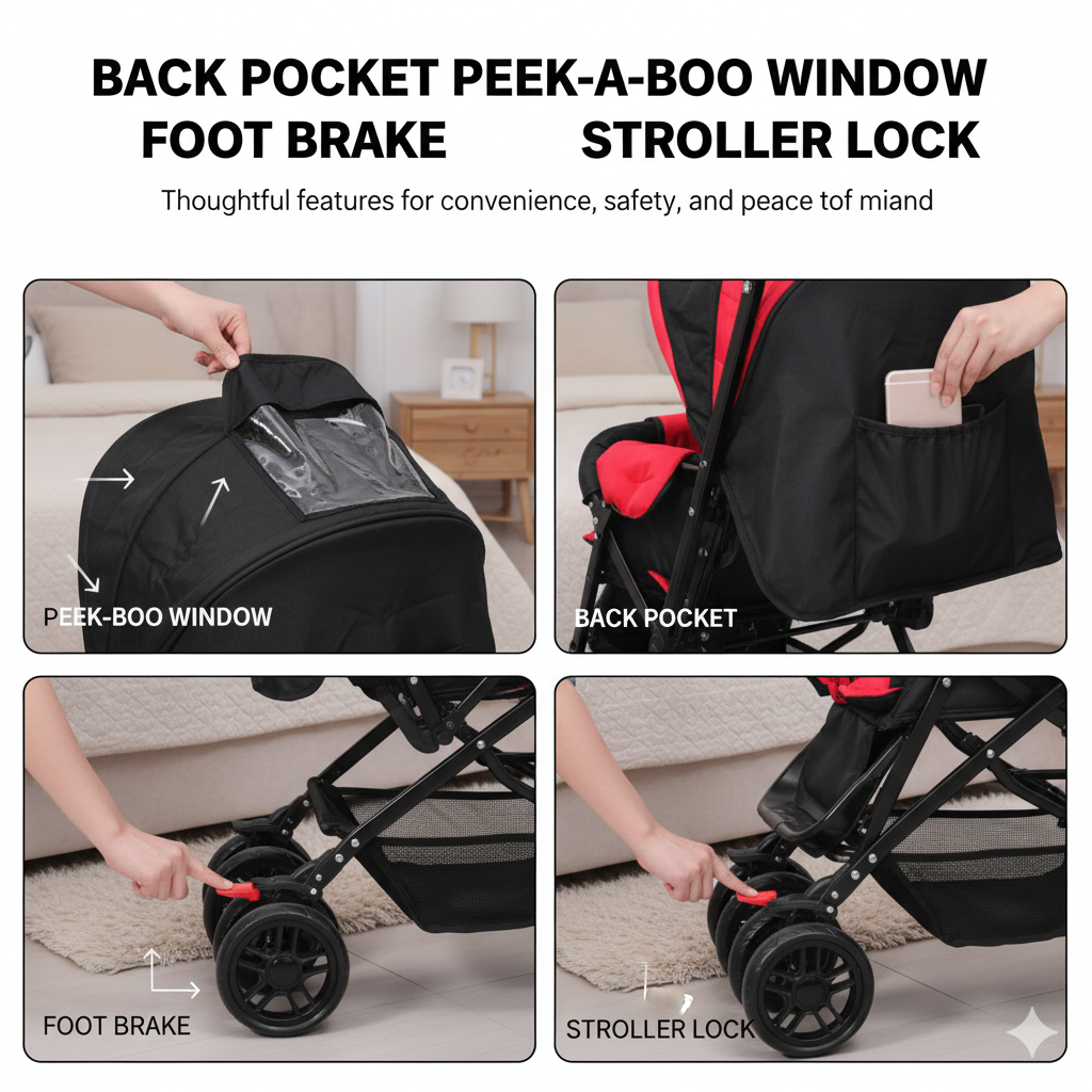 Ready Stock 2 way Baby stroller 3 in 1 lightweight Foldable stroller ...