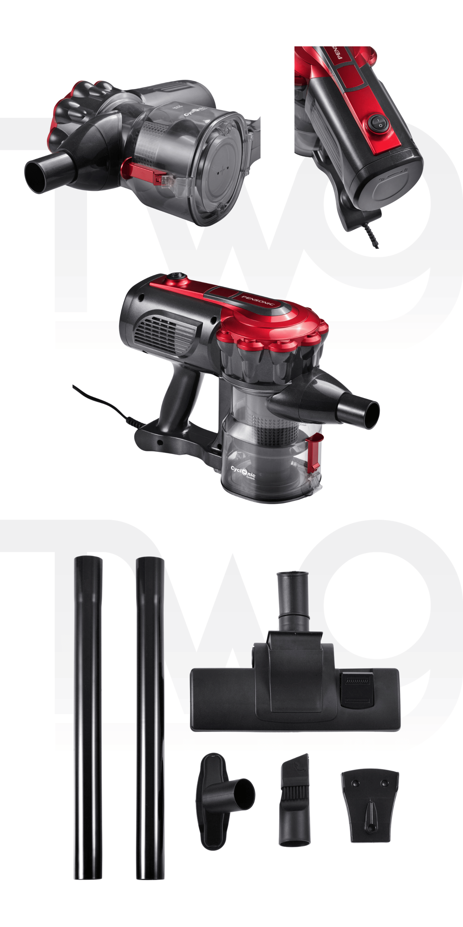Pensonic PVC-1005H Compact Stick Vacuum 600W Strong Suction | Shopee ...