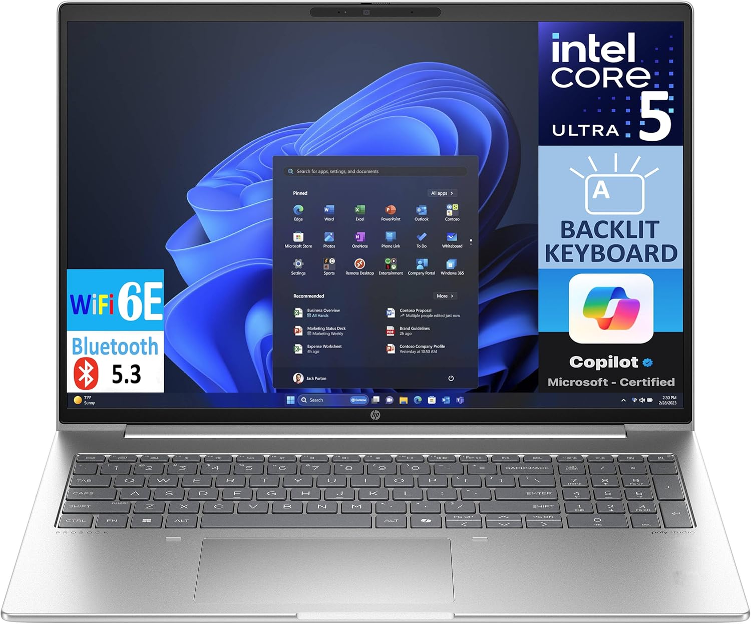 HP ProBook 460 G11Laptop 16.0" FHD+ Display (Intel Ultra 5-125U - 16GB ...