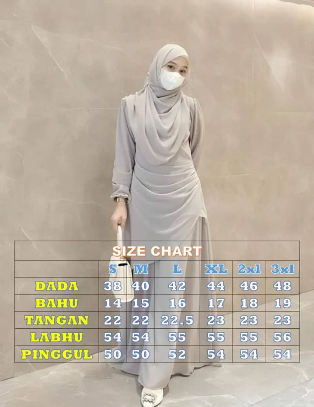 New Jubah Muslimah One Set Raya Batik Style Ironless | Shopee Malaysia