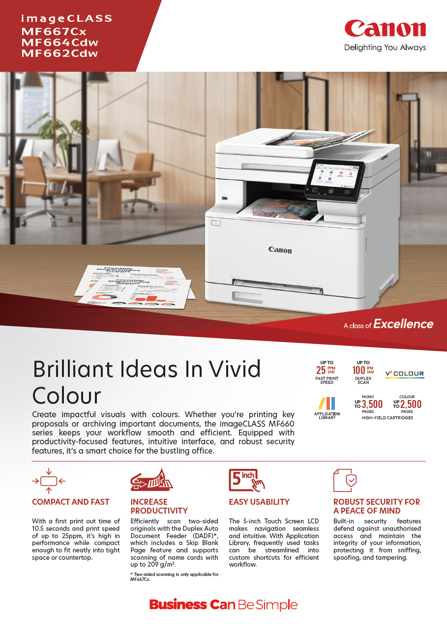 Canon MF667Cdw (Print,Scan,Copy,Fax) Auto Duplex Laser Color Printer ...