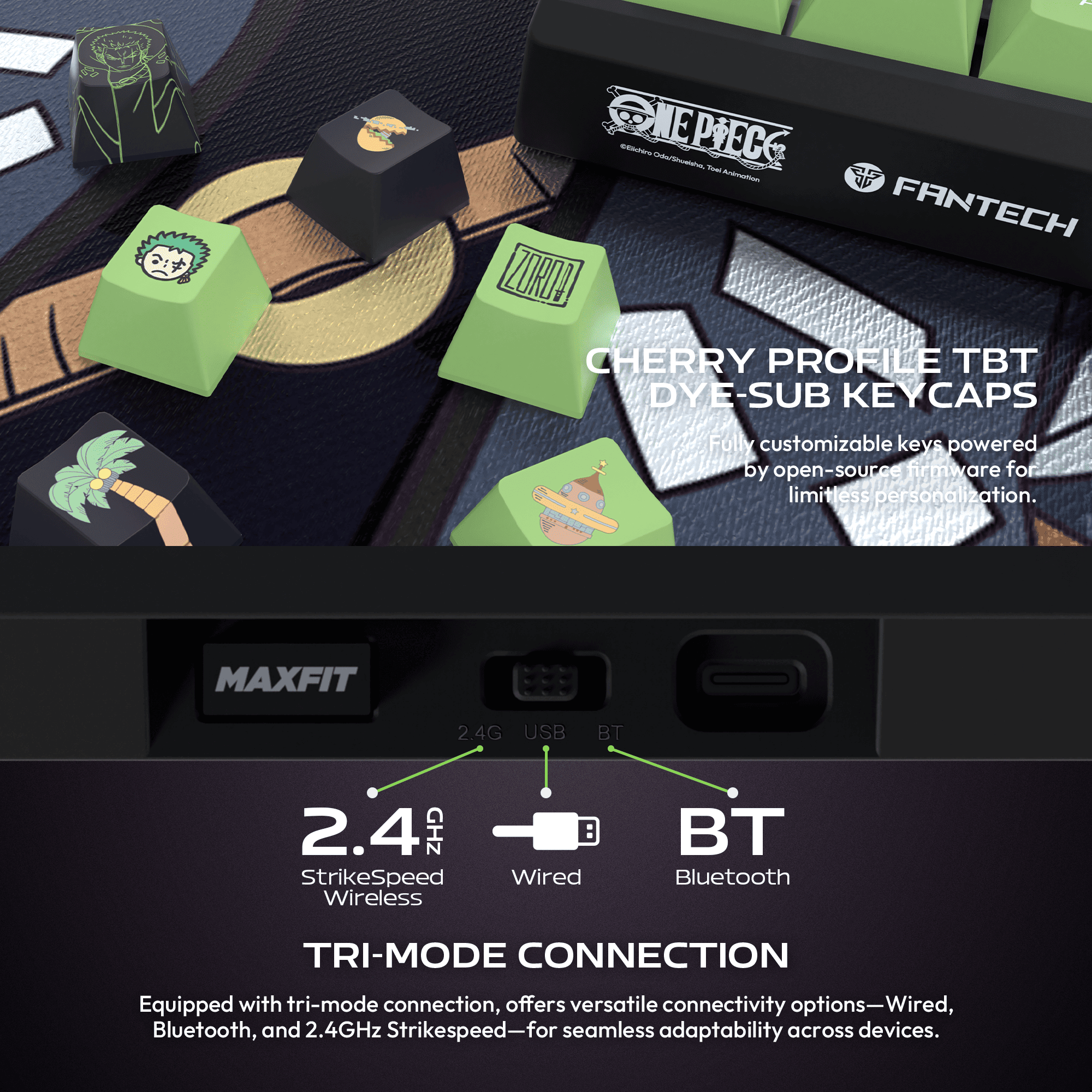 Fantech x One Piece Zoro Maxfit8 MK921 Mechanical Keyboard | Hot ...