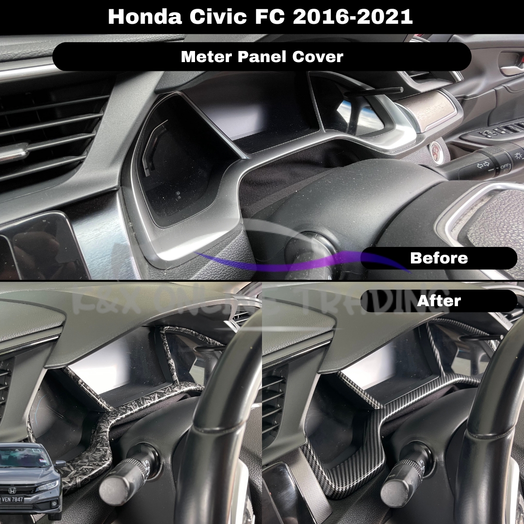 Honda Civic FC 2016-2021 Forged Carbon Trim Meter Panel/Meter Trim ...