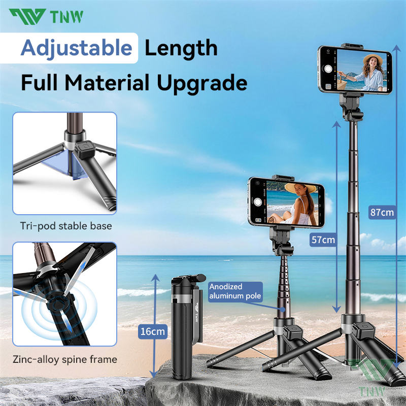 TNW T27 Mini-pro Selfie Stick Tripod 3-in-1 Portable Grip Phone Tripod ...